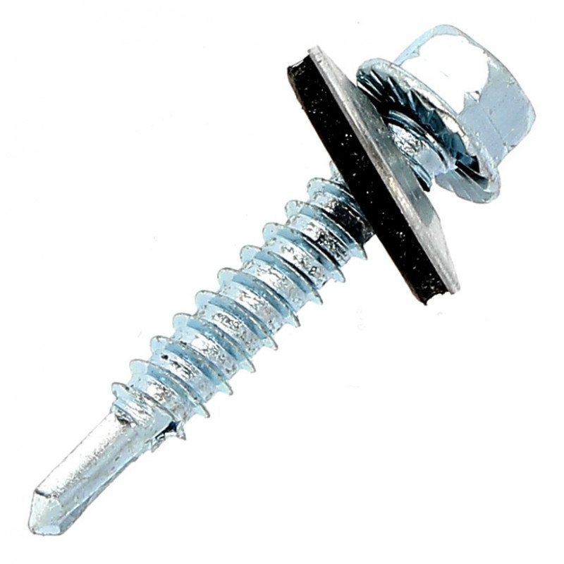 Vis Autoperceuse pour Bardage à Tête Hexagonale Acier Zingué + Rondelle ...